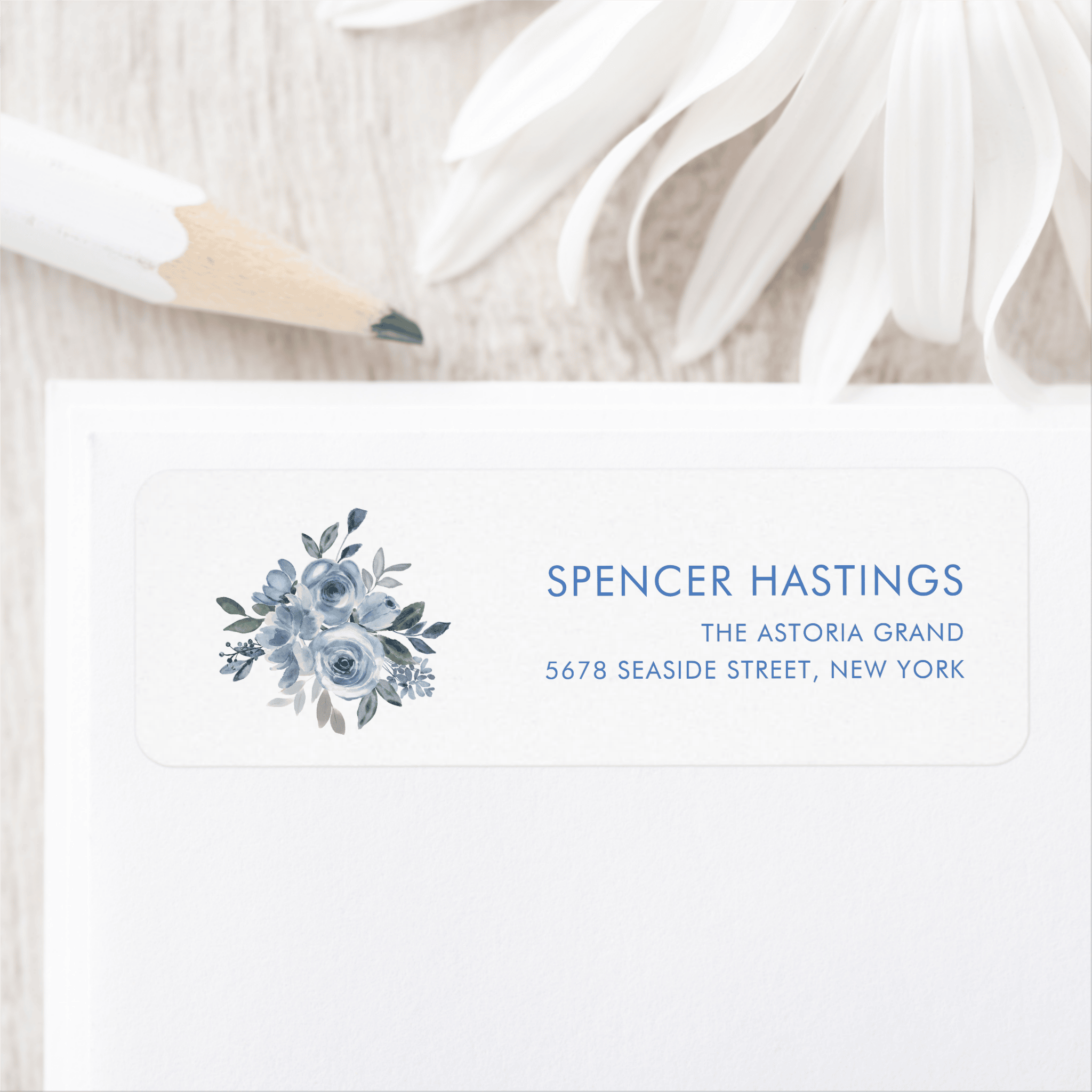 SOMETHING BLUE Bridal Shower Return Address Labels MILKY PAPERIE something-blue-bridal-shower-return-address-labels-milky-paperie