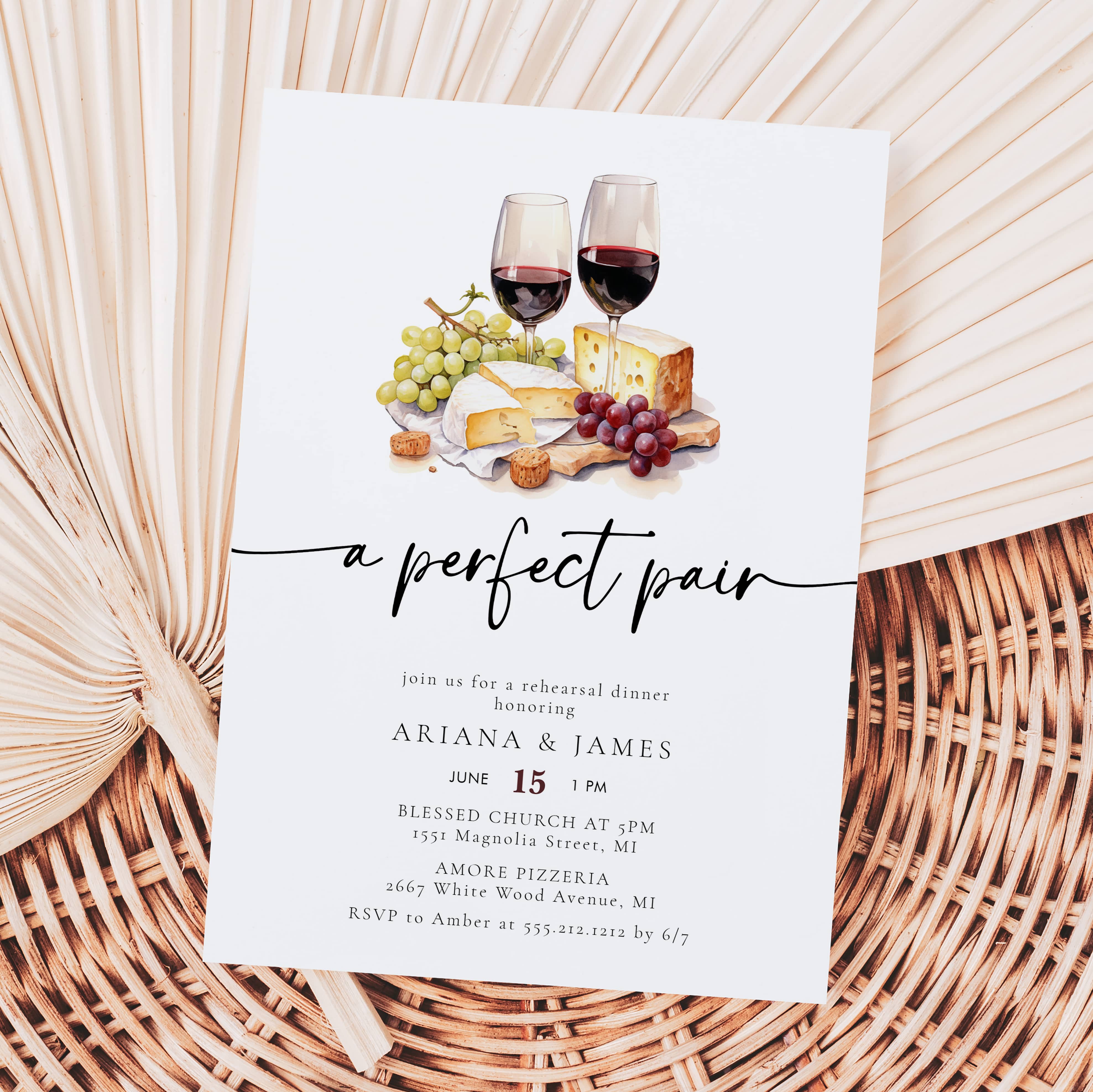 PERFECT PAIR Engagement Party Invitation – MILKY PAPERIE