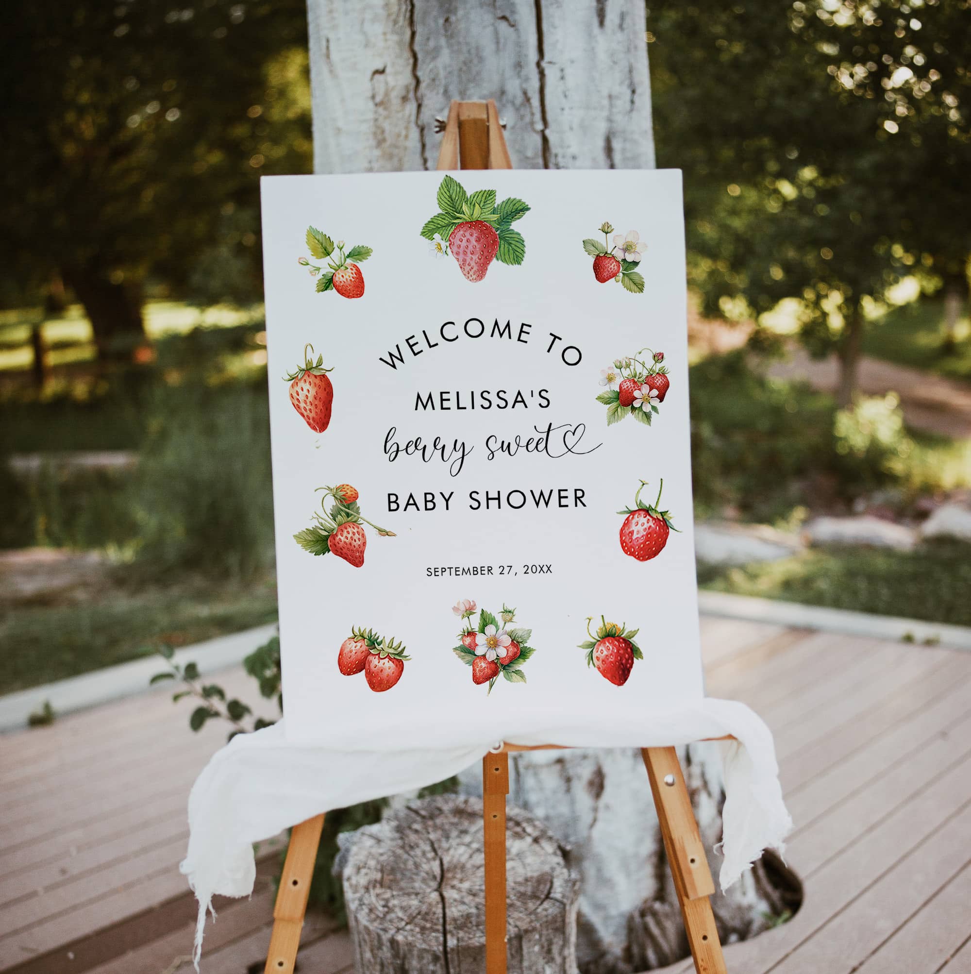 Baby Shower Sign In Tree