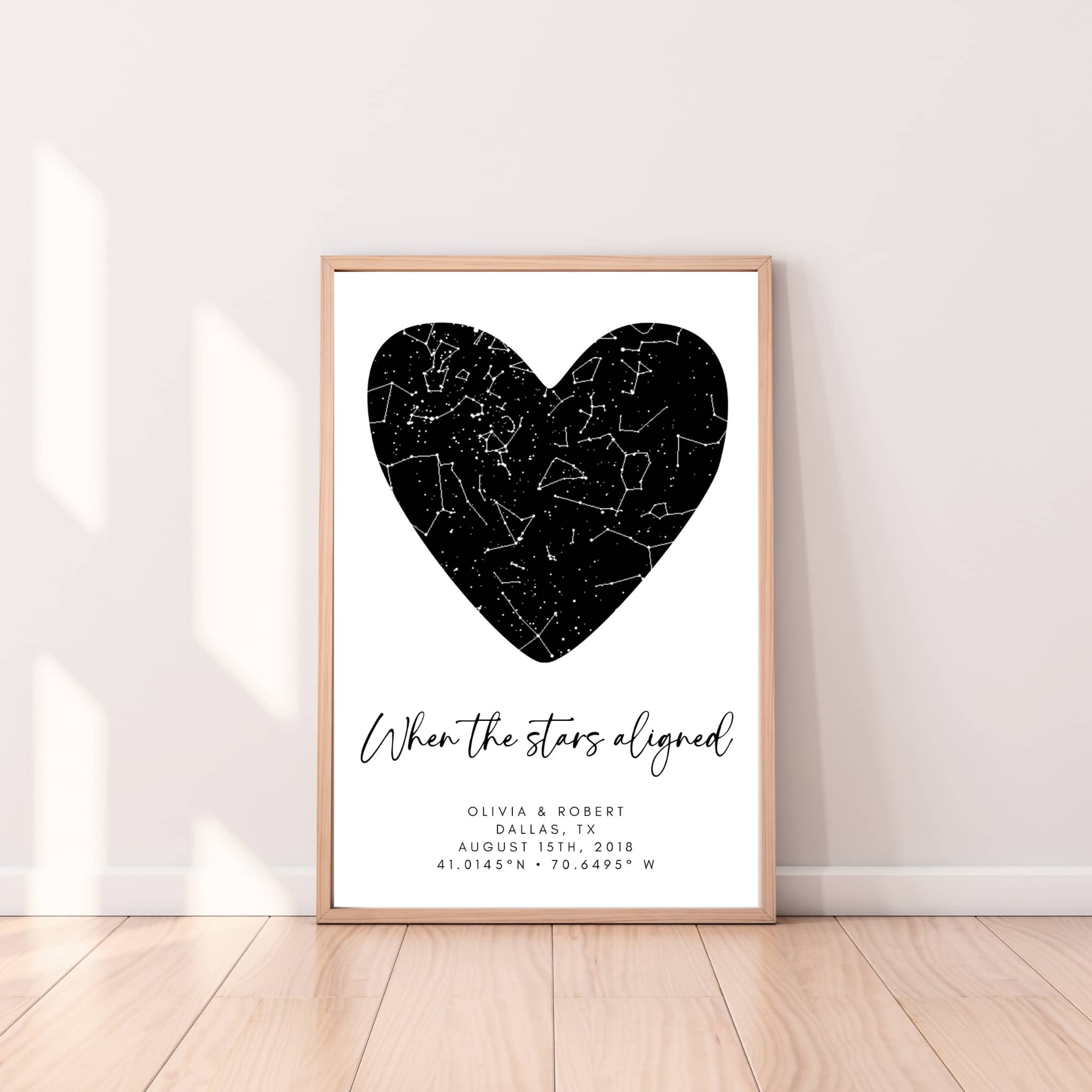Couple Star Map Poster – MILKY PAPERIE