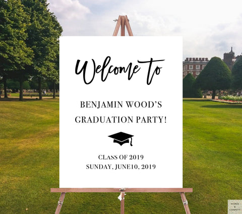 Graduation Welcome Signs Sunflower Graduation Welcome Sign Announce